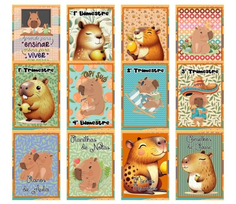 Planner Capivara - Loja SOS Professor Atividades